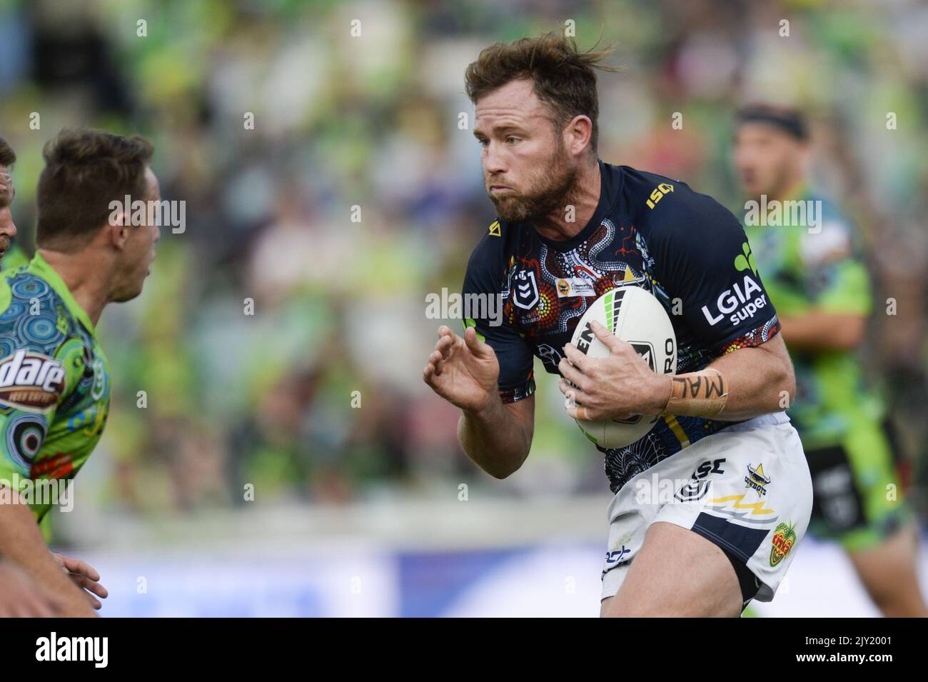 Gavin Cooper of the Cowboys during the Round 11 NRL match between the ...
