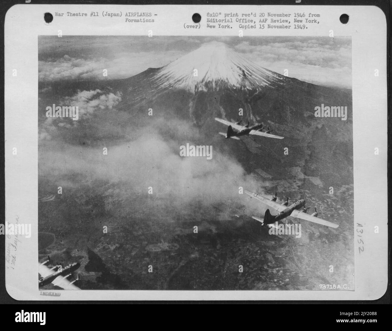 Formation Of Boeing B-29 Superfortresses Of The 73Rd Bomb Wing Fly Over ...