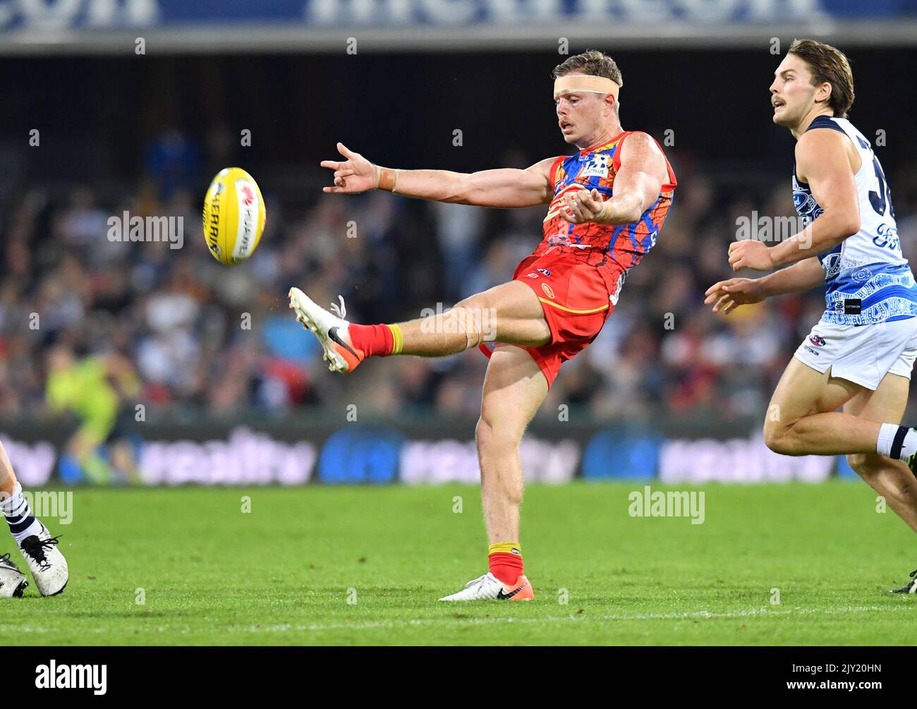 Nick Holman of the Suns in action during the Round 10 AFL match between ...