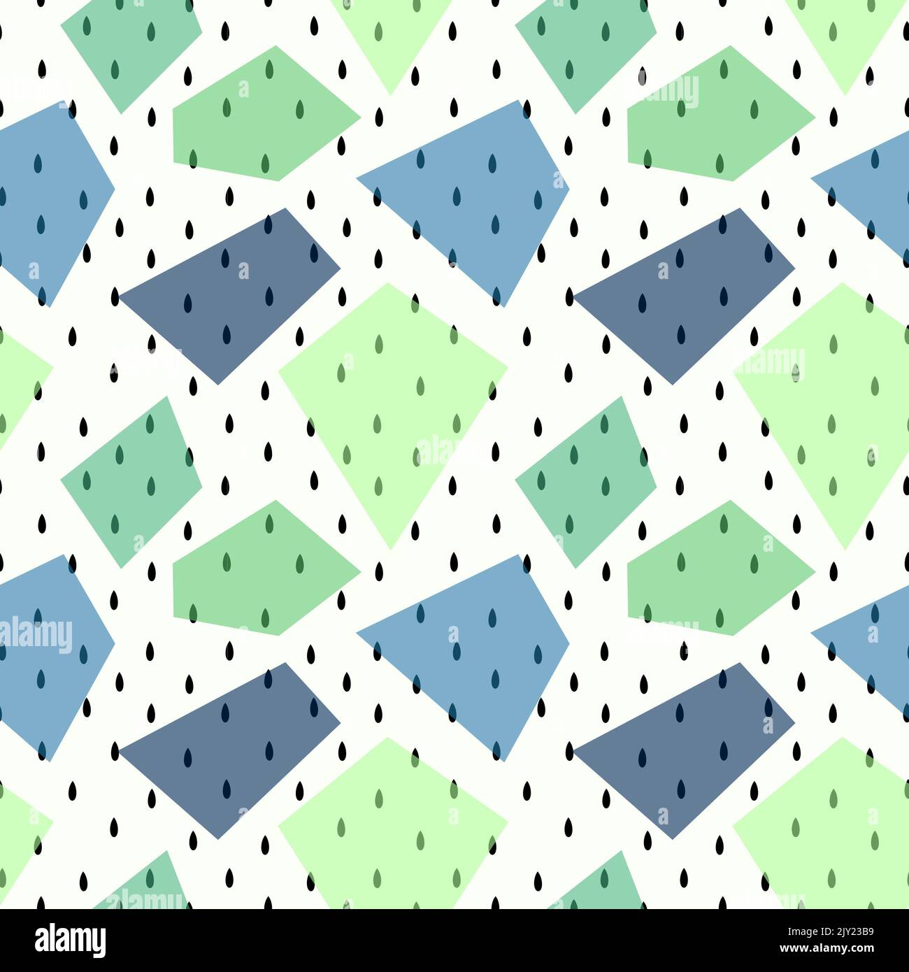 Geometric water rain drops seamless pattern for kids clothes print and ...