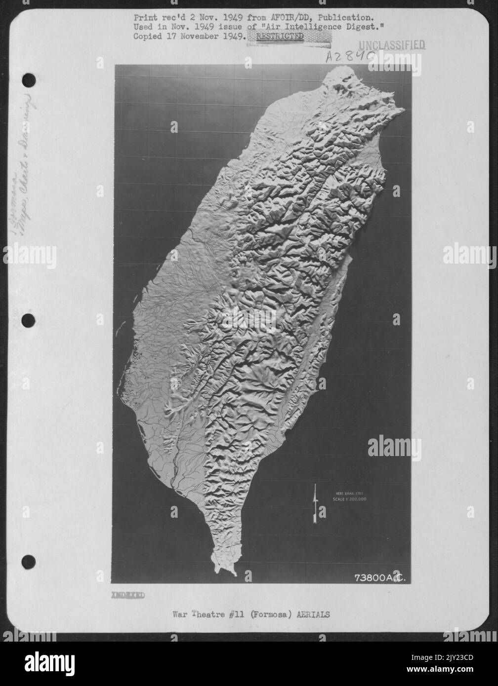 This Photograph Of A Relief Map Of Formosa Clearly Illustrates Why ...