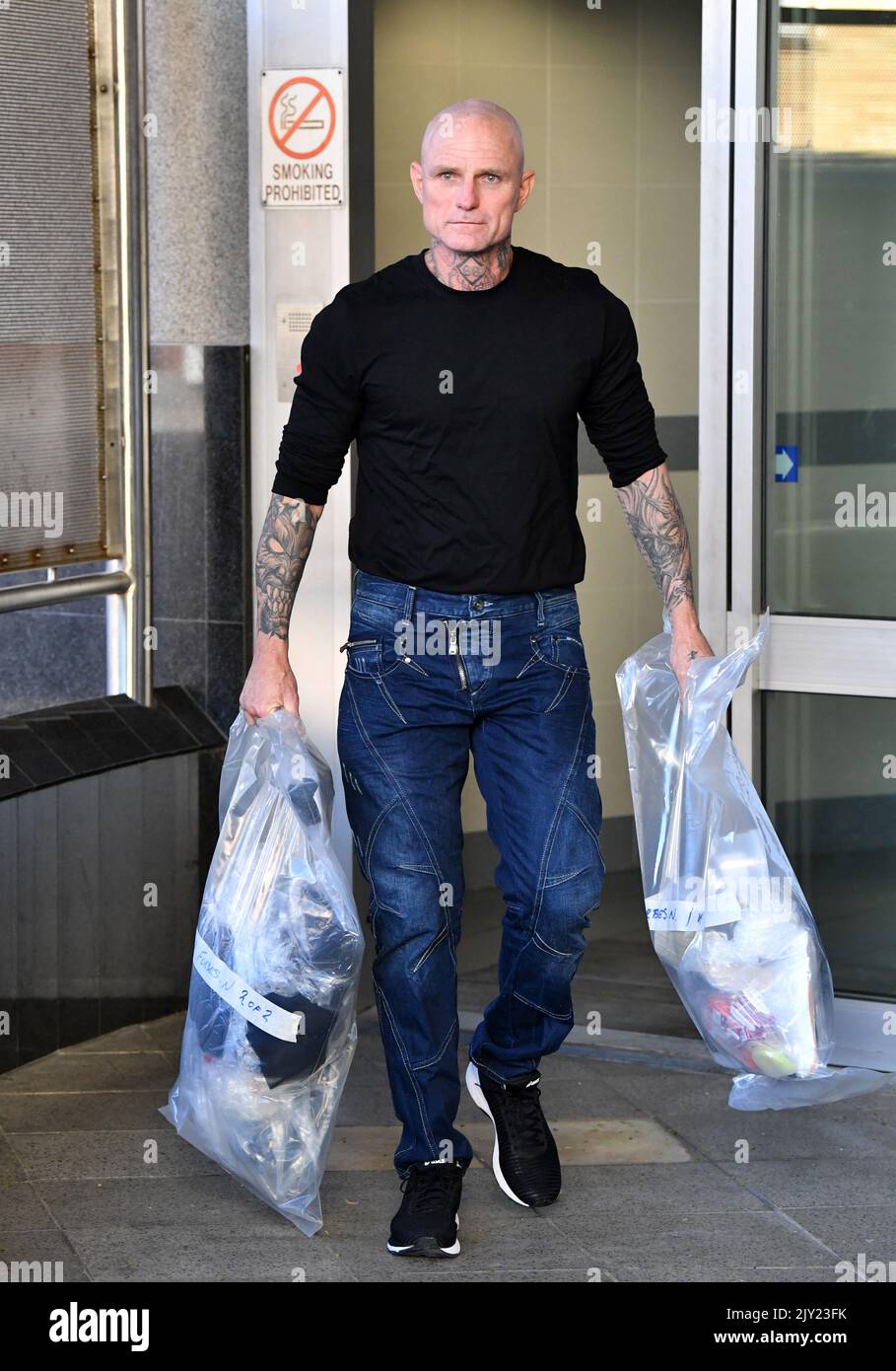 Nick Forbes is seen leaving the Brisbane Watchhouse in Brisbane ...
