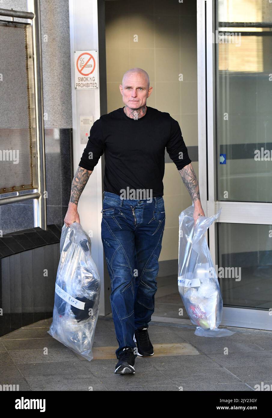 Nick Forbes is seen leaving the Brisbane Watchhouse in Brisbane ...