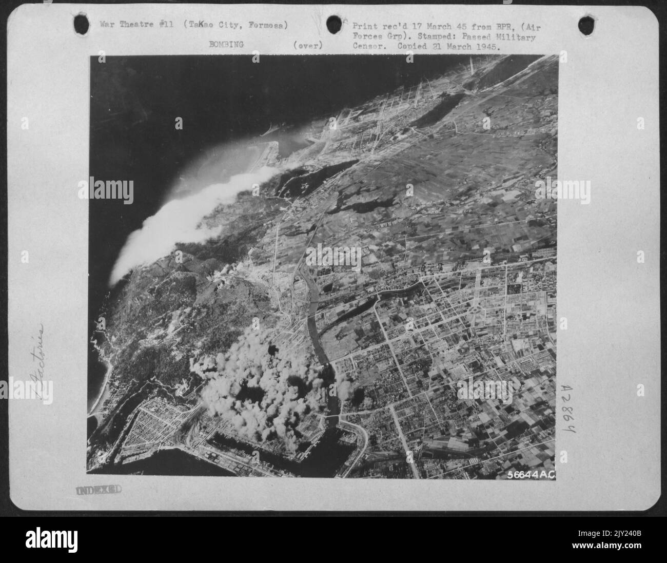 Heavy bombers of the Fifth Air force smash at Takao City largest ...