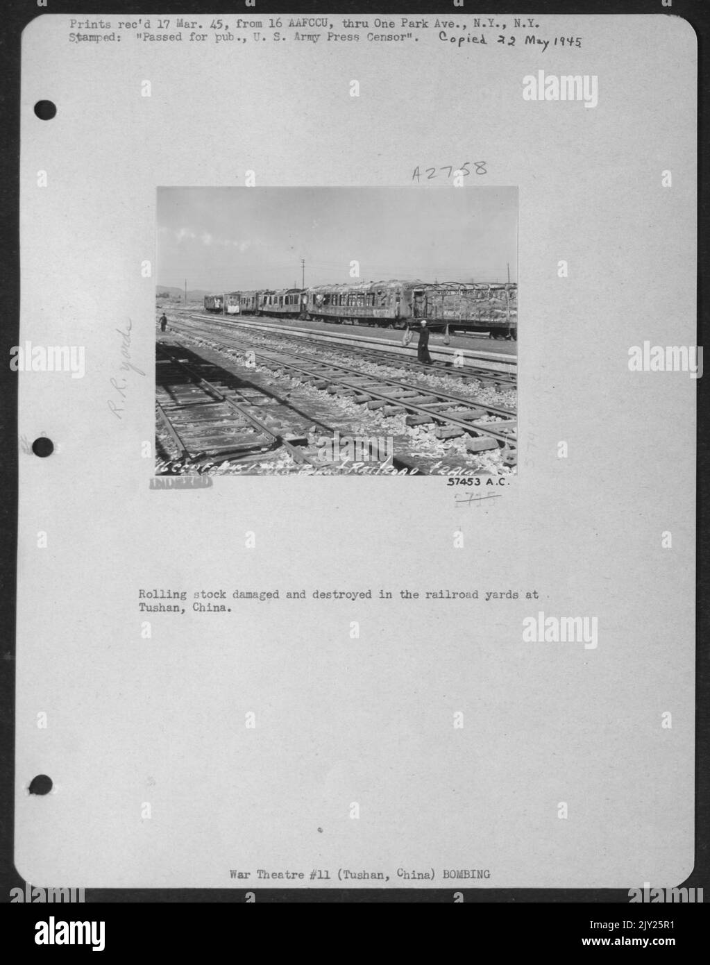 Rolling Stock Damaged And Destroyed In The Railroad Yards At Tushan ...