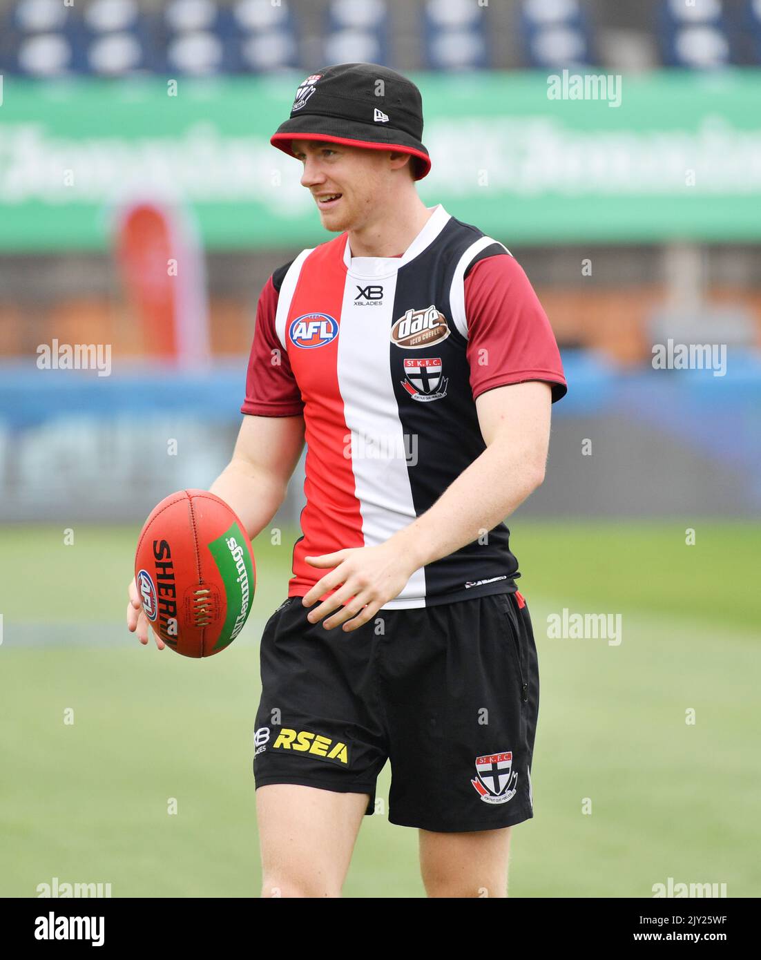 Ed Phillips of the Saints is seen during a training session at the ...