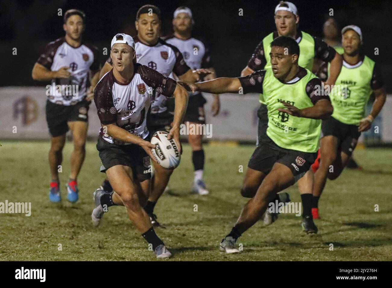 Queensland Maroons captain Daly Cherry-Evans is seen during training ...