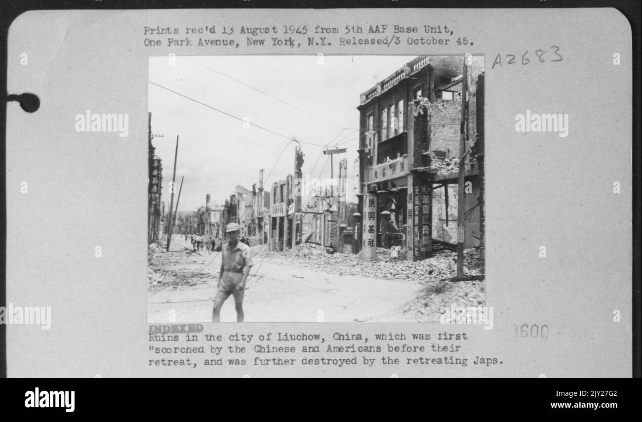 Ruins In The City Of Liuchow, China, Which Was First 'Scorched By The ...