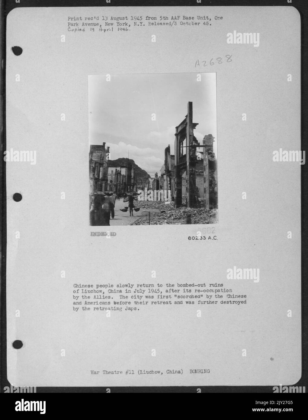 Chinese People Slowly Return To The Bombed-Out Ruins Of Liuchow, China ...