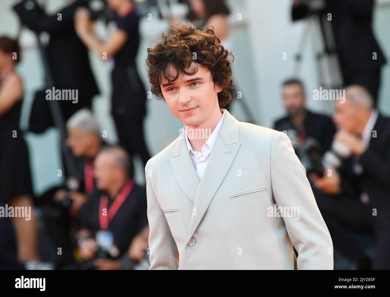 Venice, Italy. 7th Sep, 2022. Actor Zen McGrath poses on the red carpet ...