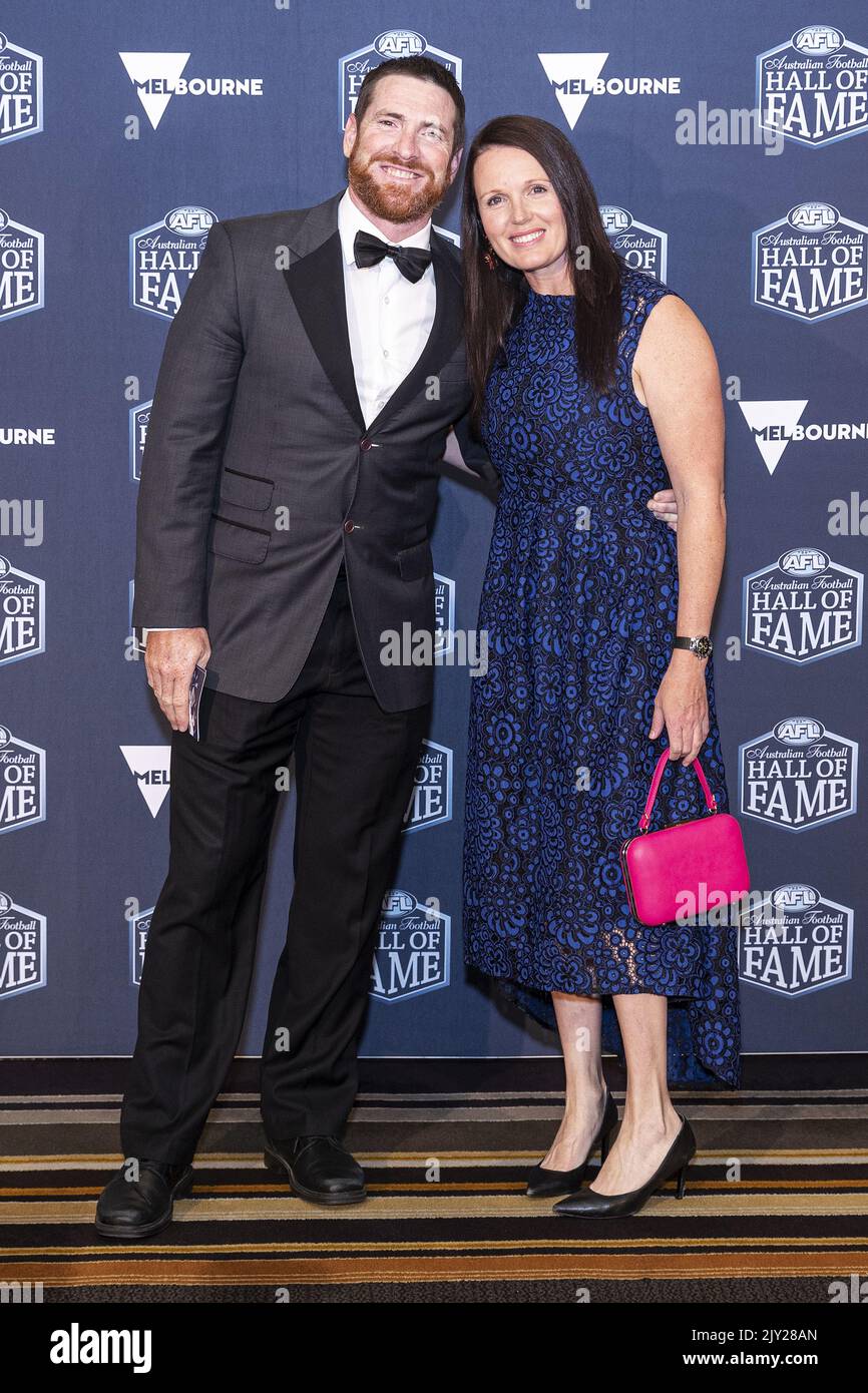 Jason Akermanis and wife Megan Legge arrive for the 2019 Australian ...