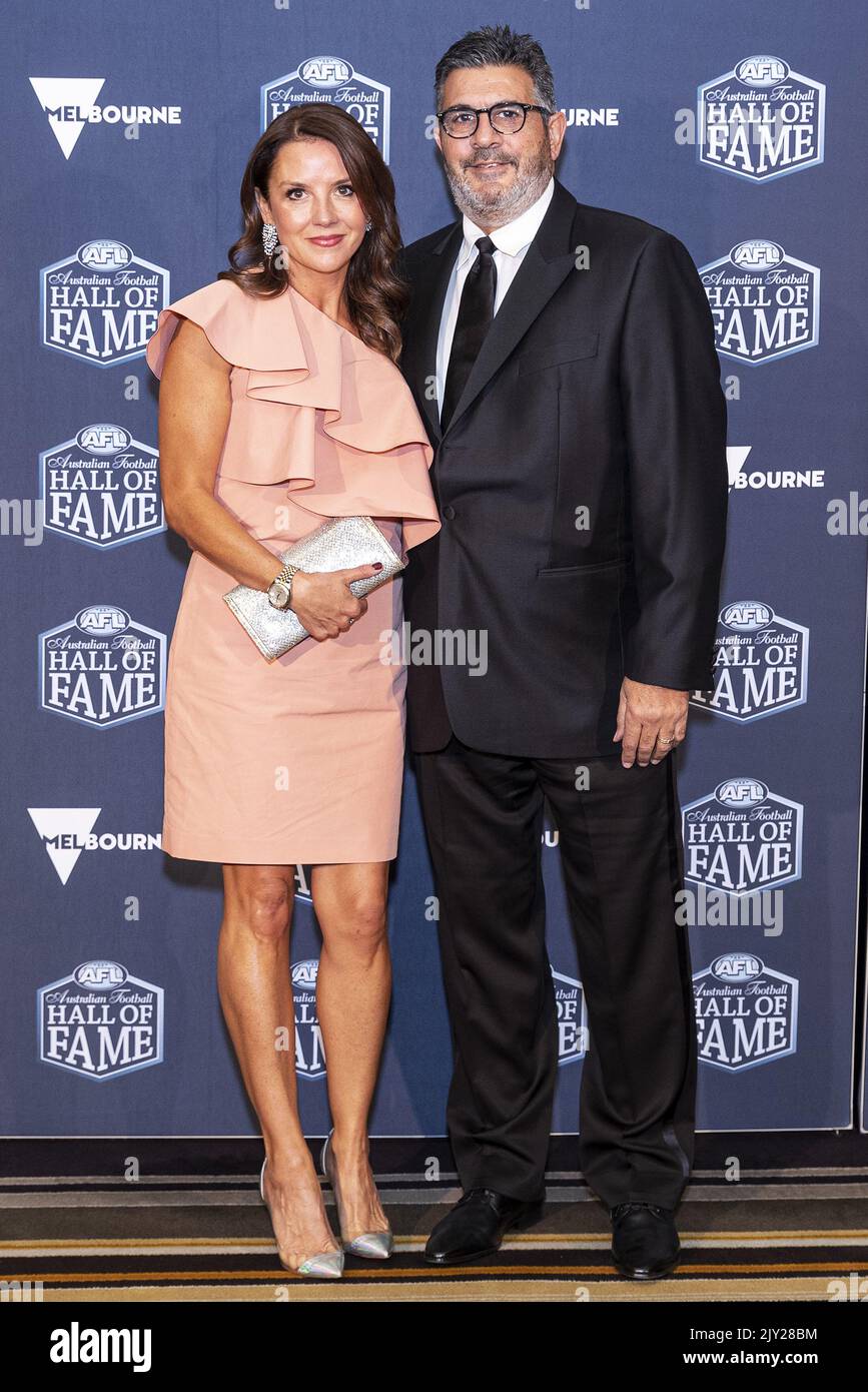 Andrew Demetriou and Symone Demetriou arrive for the 2019 Australian ...