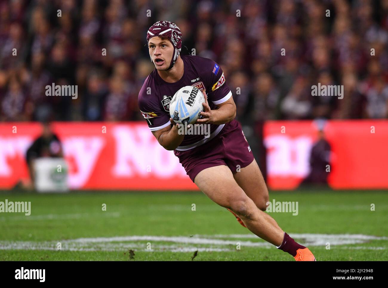 Kalyn Ponga of the Maroons is seen during Game 1 of the 2019 State of ...