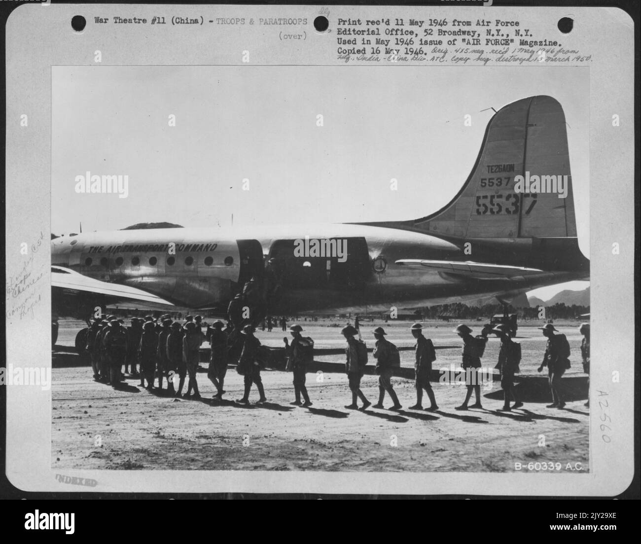 26,237 Chinese Troops And 388 Tons Of Supplies Were Moved By 60 C-54's ...