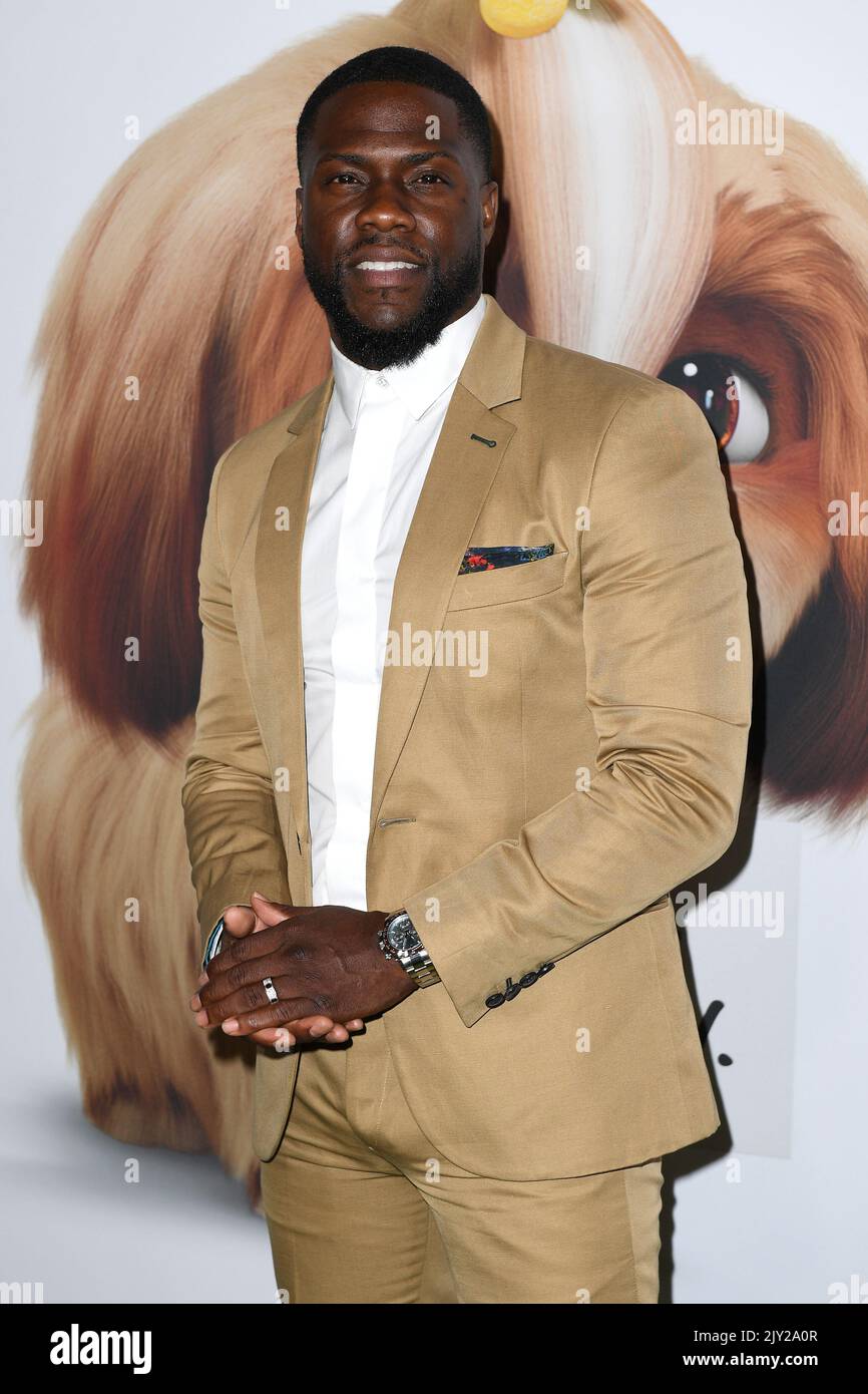 American actor Kevin Hart arrives at the premiere of The Secret Life of ...