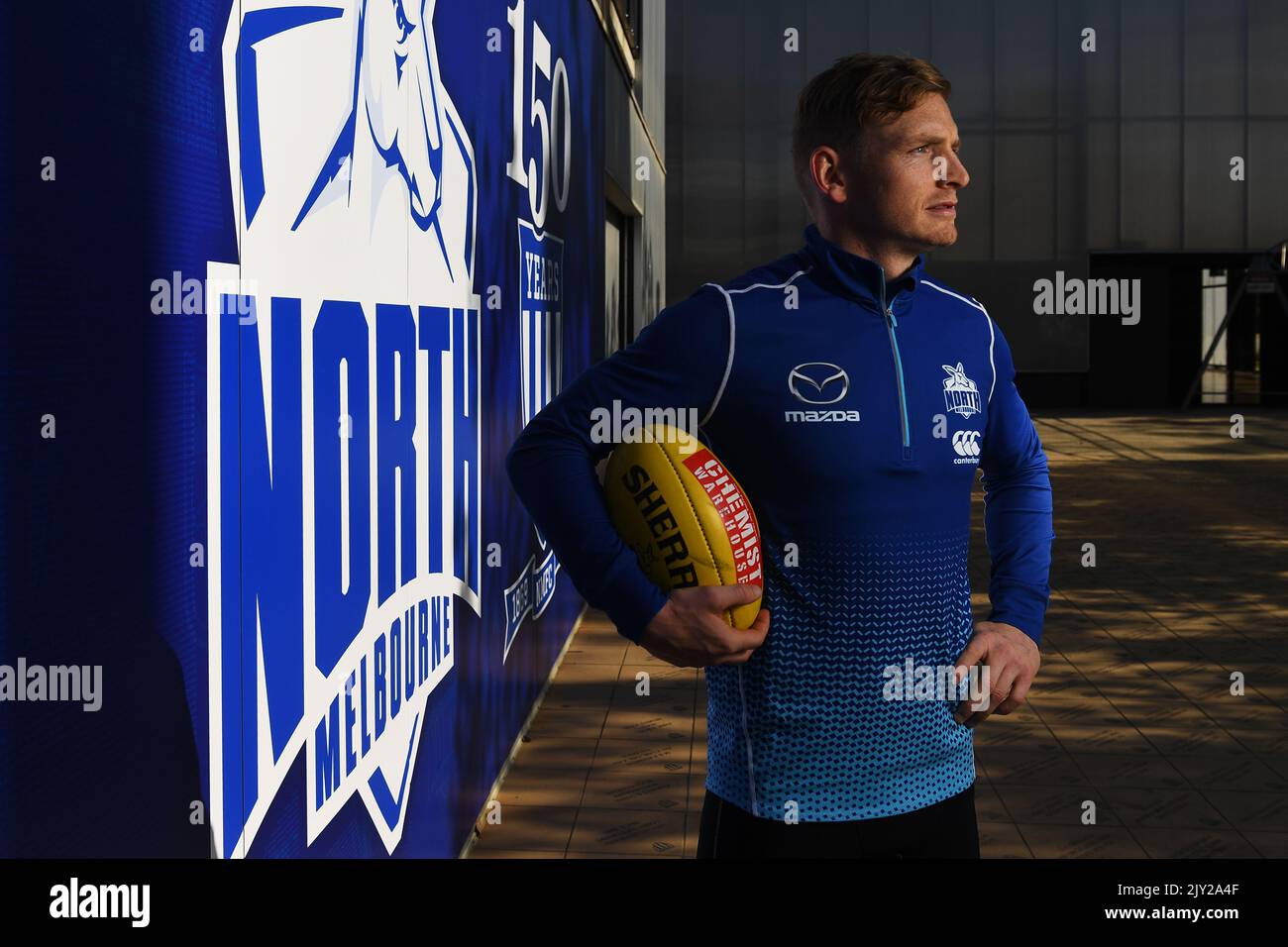 Jack Ziebell of the Kangaroos poses for a photograph following a press ...
