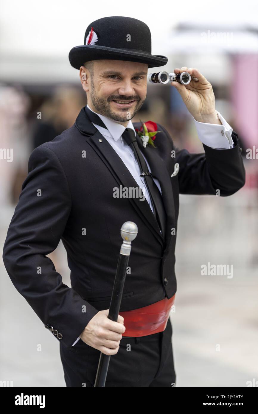 Neil Carpenter poses for a portrait during Stradbroke Day at Eagle Farm Racecourse in Brisbane ...