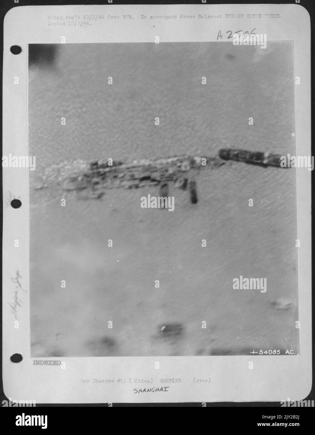 END OF CONTE VERDE in Shanghai Harbor. When the U.S. Army 14th Air ...