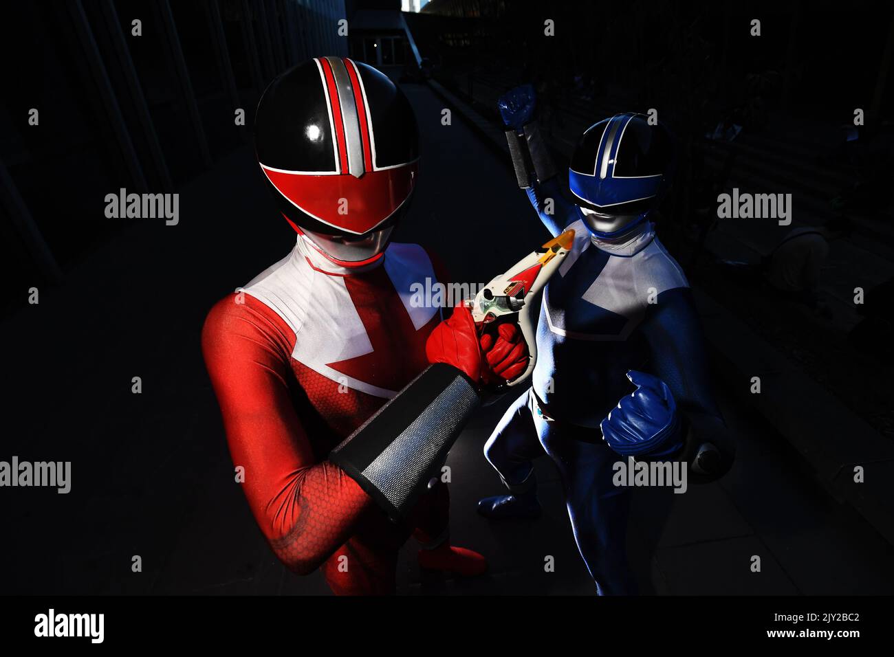 A cosplayer poses for a photograph at the Oz Comic-Con festival ...