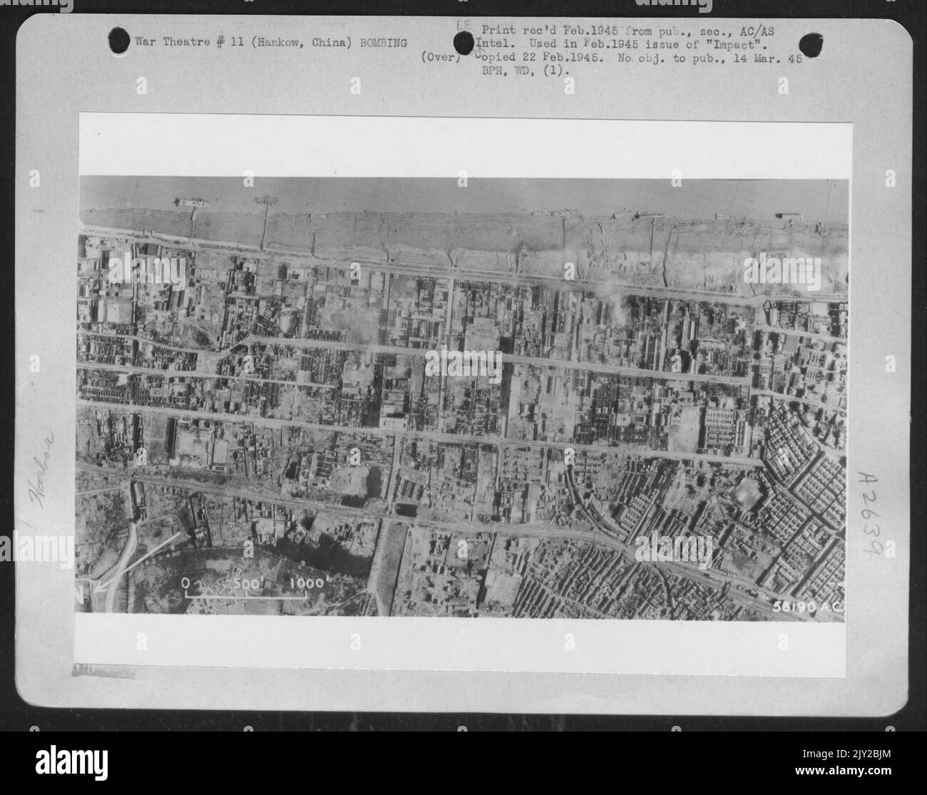 Hankow, China-Reconnaissance photo of north section of waterfront after ...