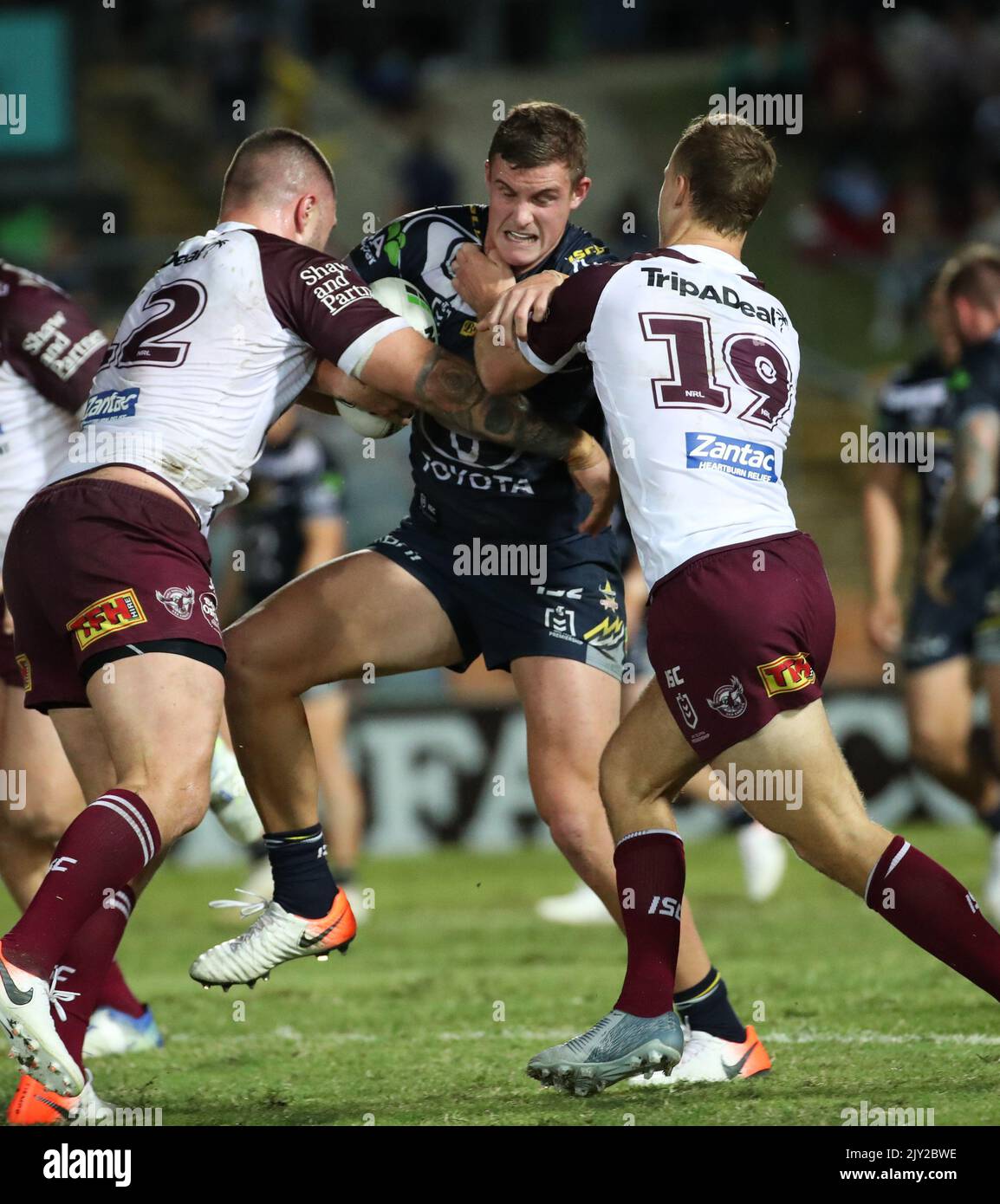 Mitchell Dunn of the Cowboys during the Round 13 NRL match between the ...