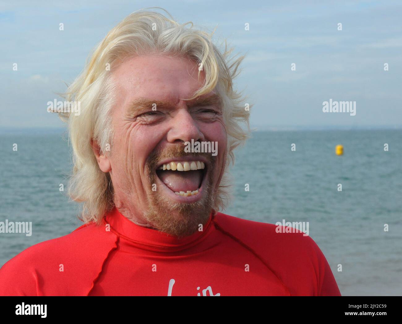 15/09/2013 VIRGIN BOSS RICHARD BRANSON SETS OUT FROM HAYLING , HANTS ON ...