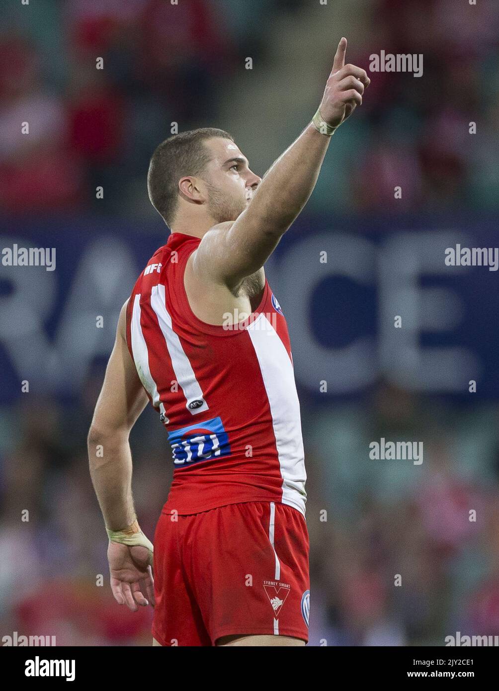 Tom Papley of the Swans kicks a goal during the Round 12 AFL match ...