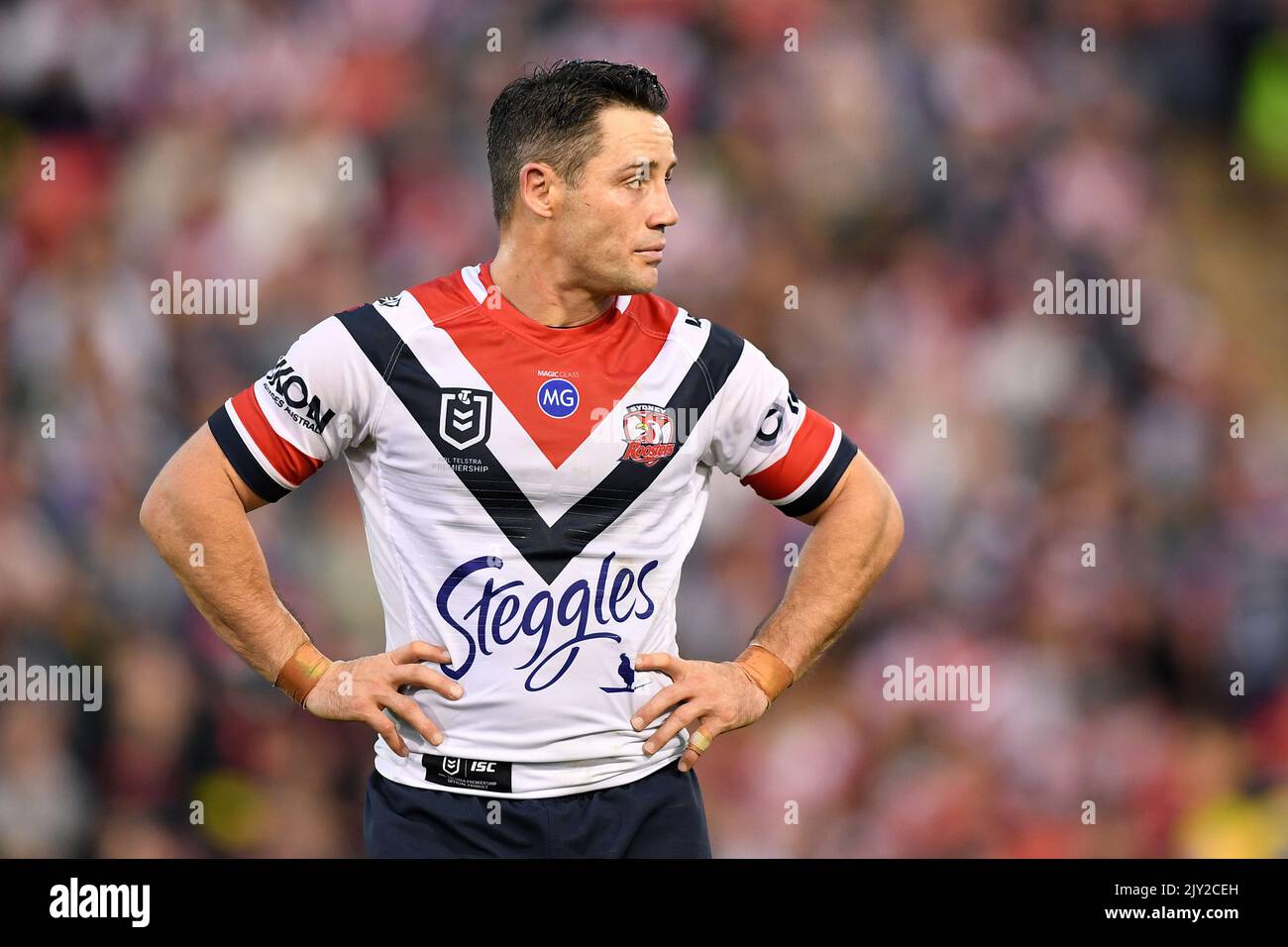 Cooper Cronk of the Roosters during the Round 13 NRL match between the ...