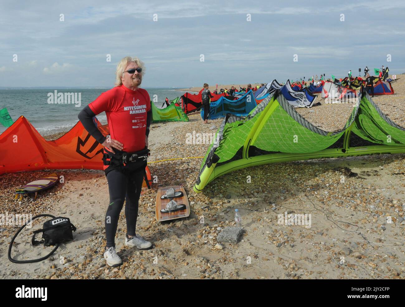 15/09/2013 VIRGIN BOSS RICHARD BRANSON SETS OUT FROM HAYLING , HANTS ON ...