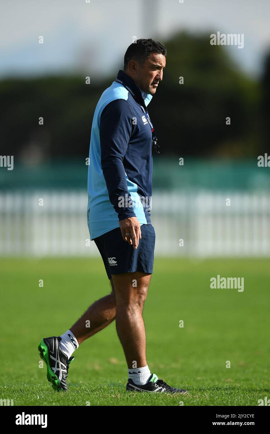 NSW Waratahs coach Daryl Gibson during a training session in Sydney ...