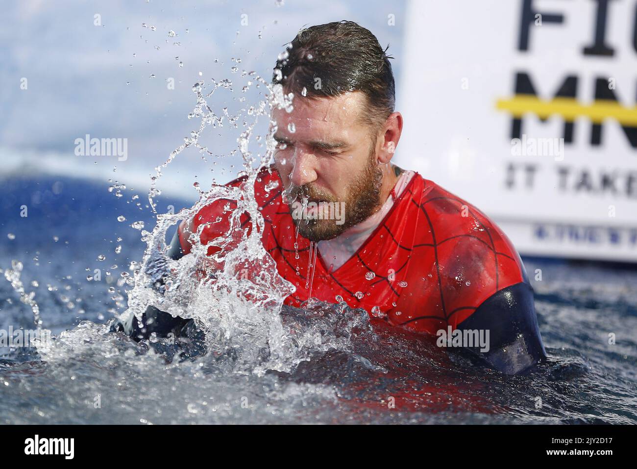 Dane Swan participates in Big Freeze 5 before the Round 12 AFL match ...