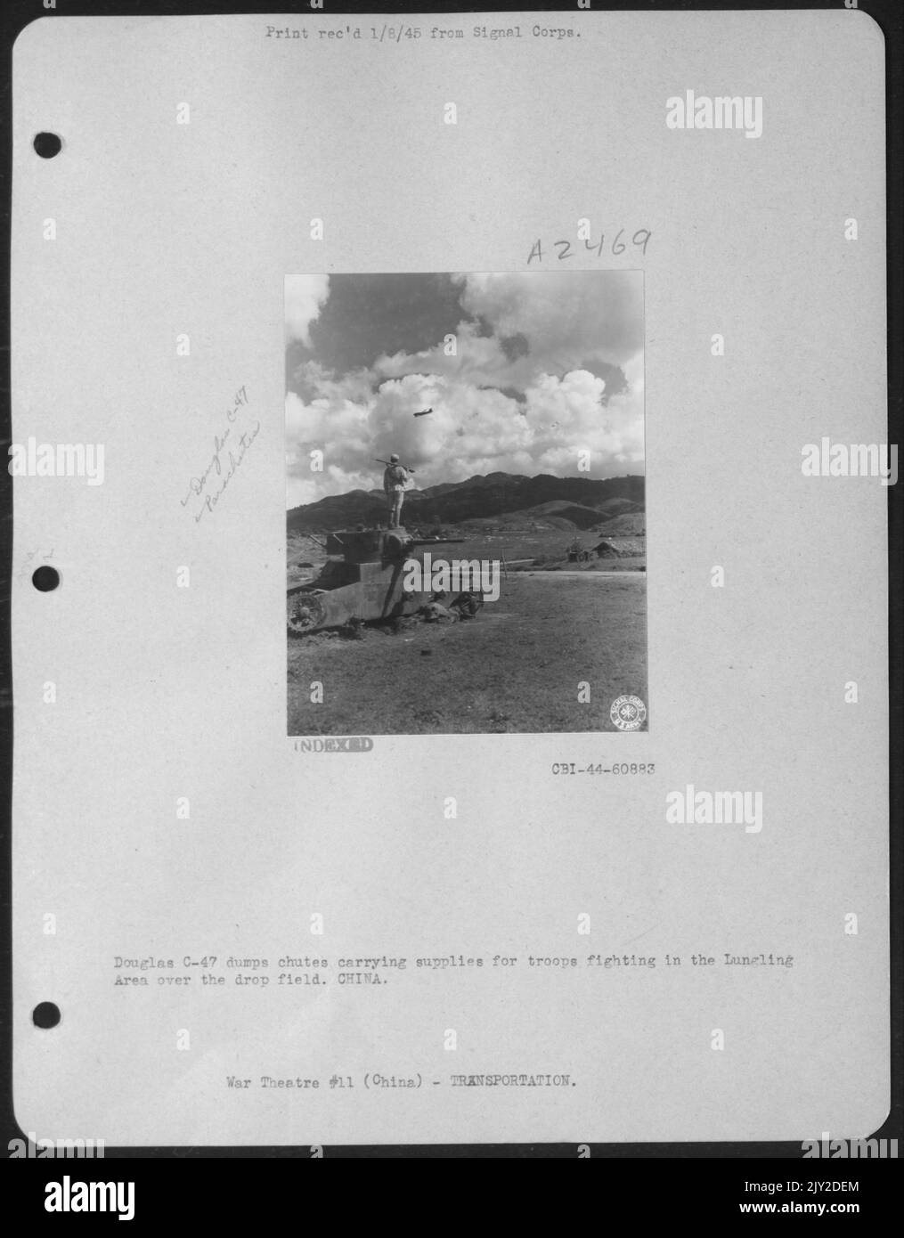 Parachute drop supplies wwii hi-res stock photography and images - Alamy