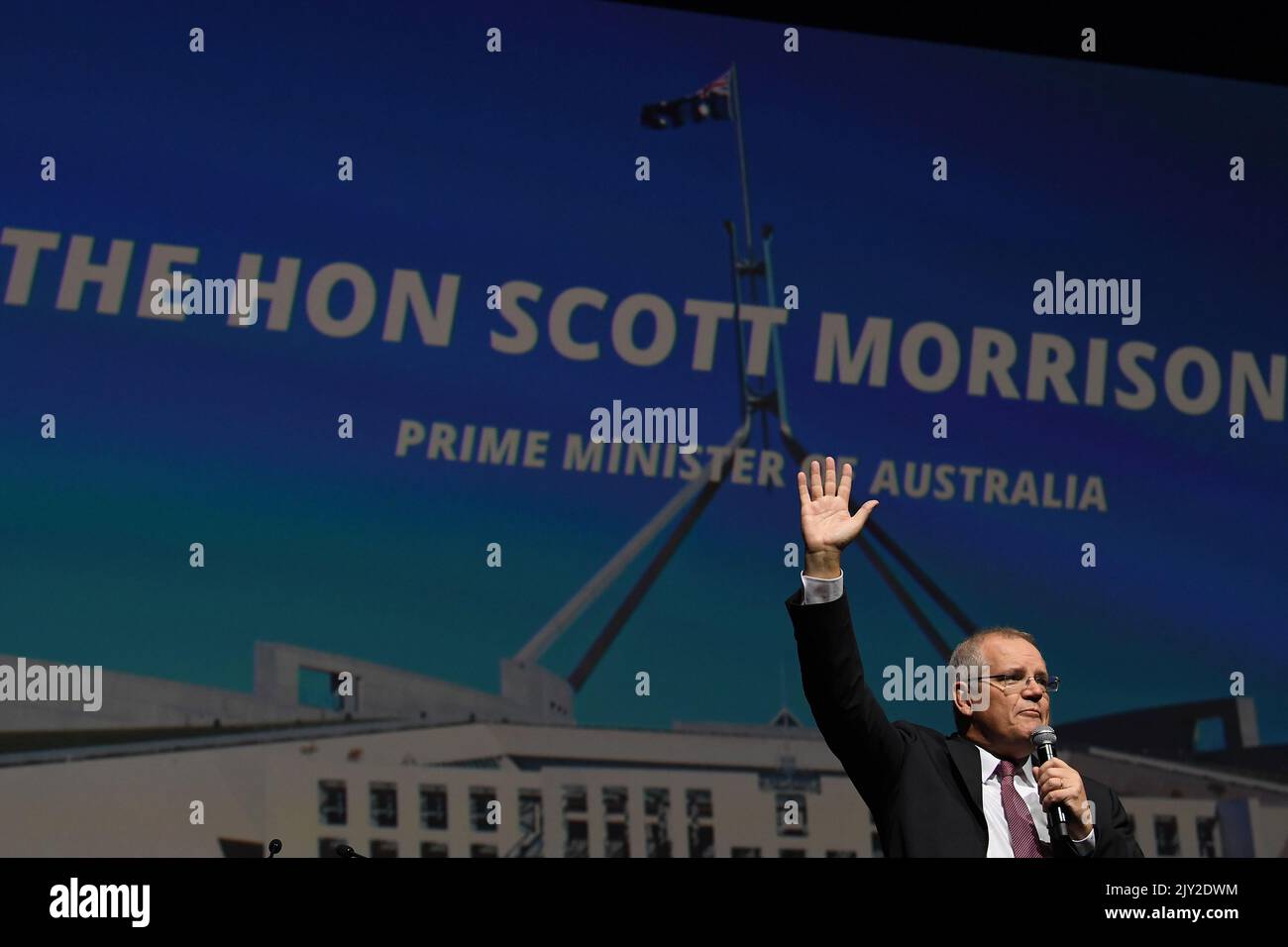 Prime Minister Scott Morrison addresses thousands of high school ...