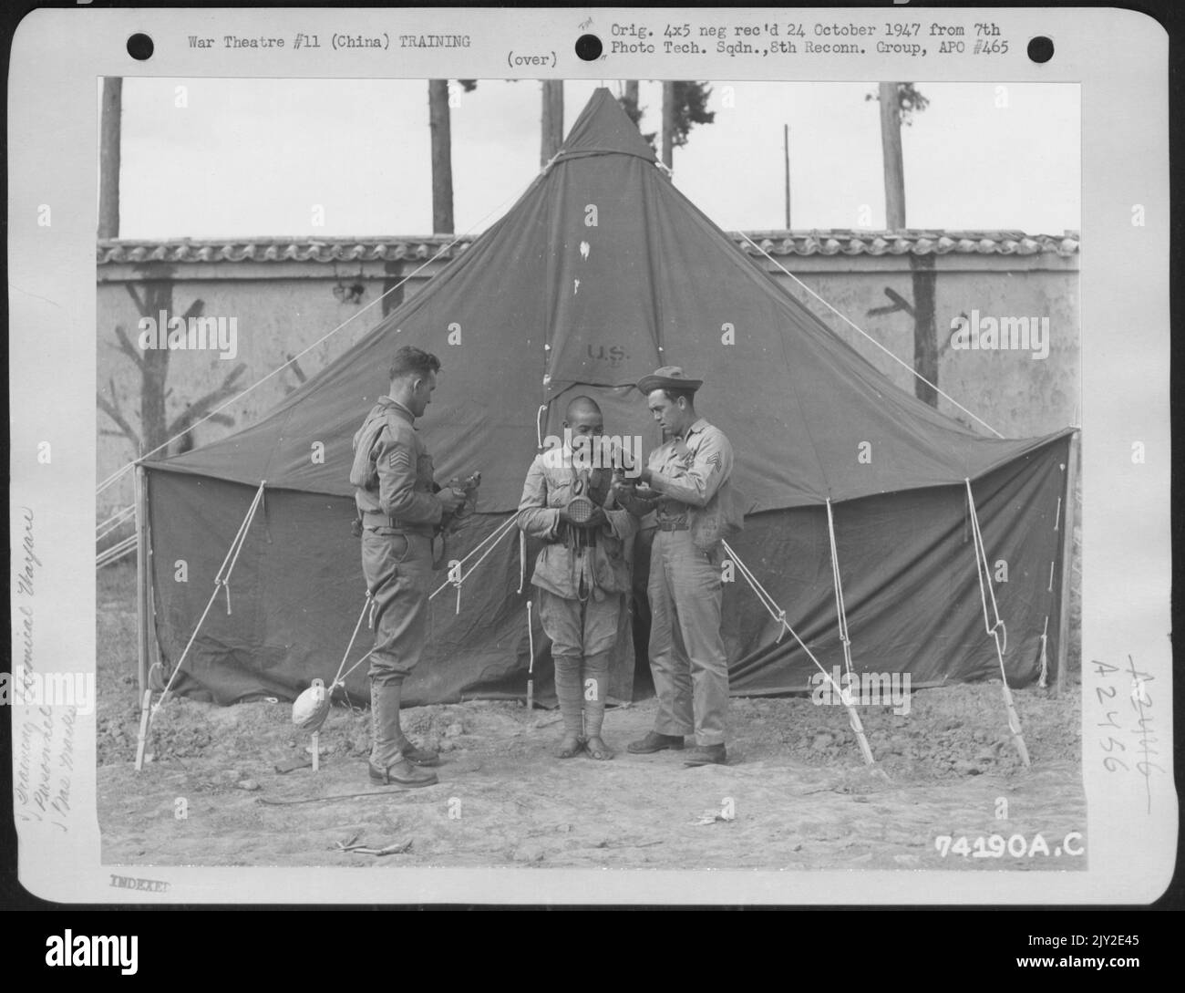 Sgt. C. Mcpherson And Sgt. J. Mccawley Compare Their U.S. Gas Masks ...