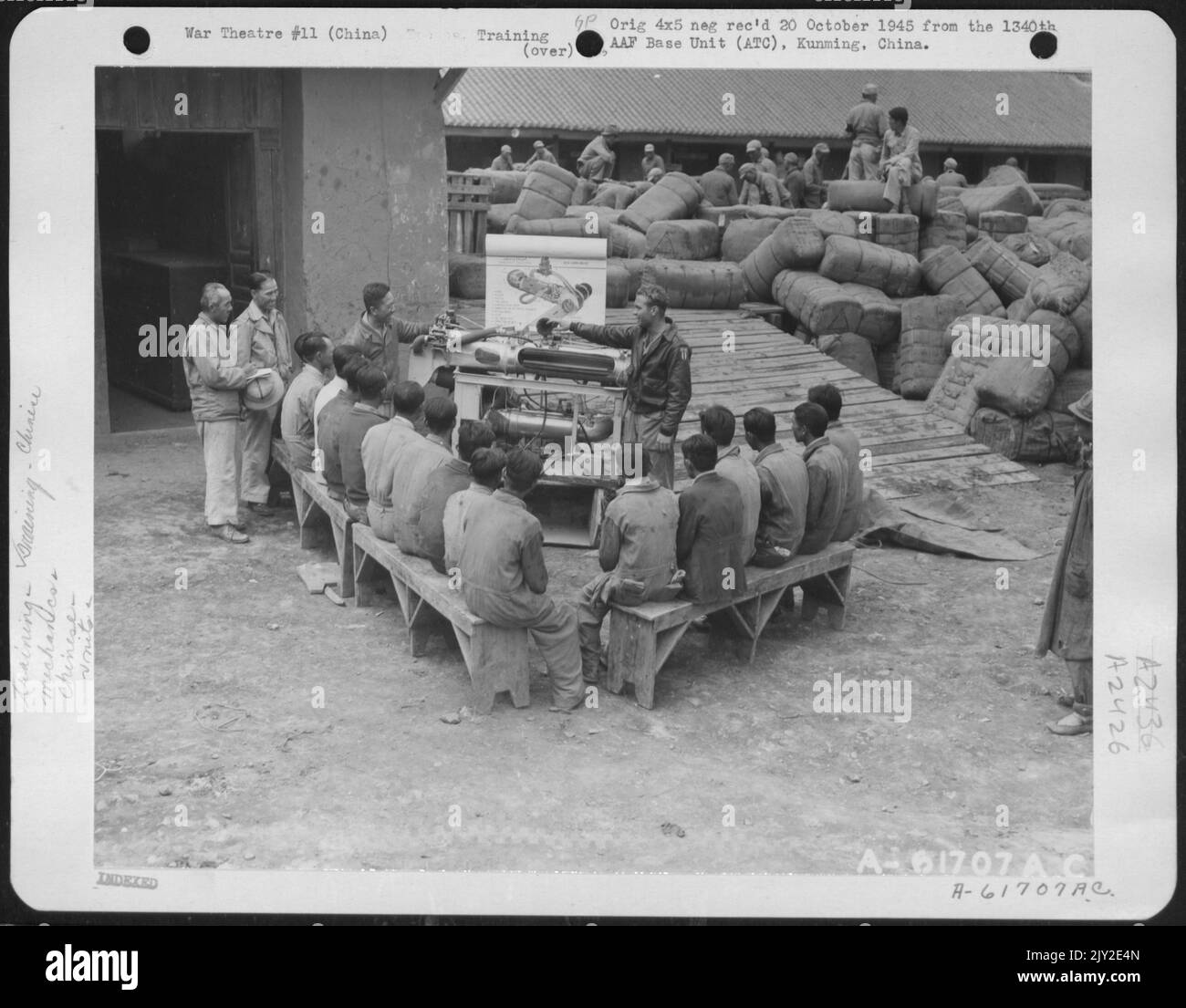 Chinese Student Mechanics Receive Instruction From An Aaf Enlisted Man ...