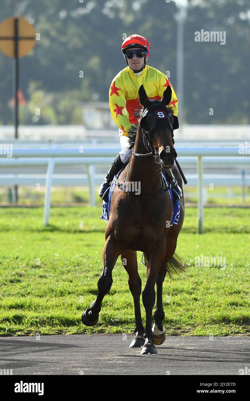 Tommy Berry returns to the mounting yard after riding California Salto ...