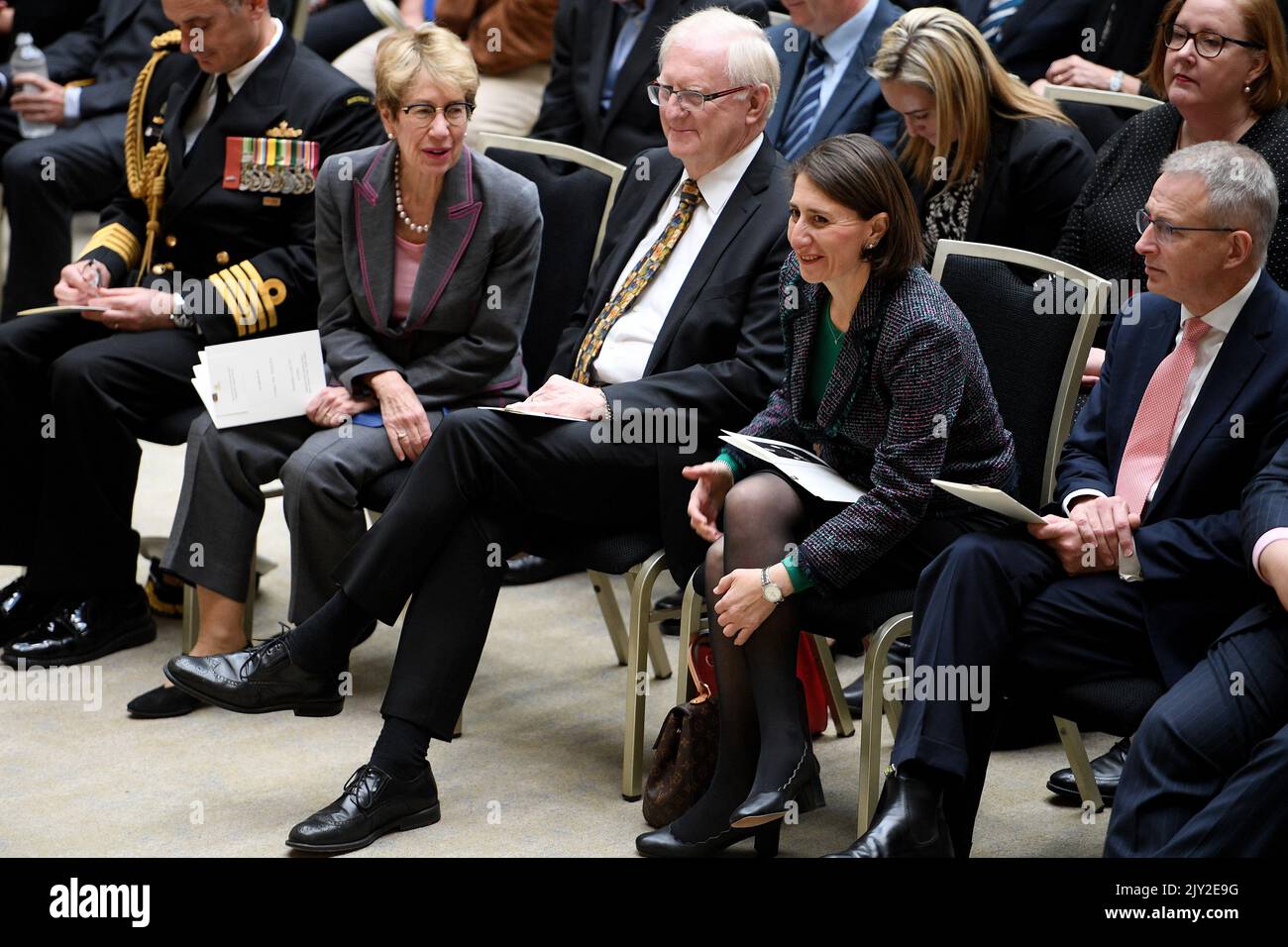 NSW Governor Margaret Beazley (left) speaks with NSW Premier Gladys ...