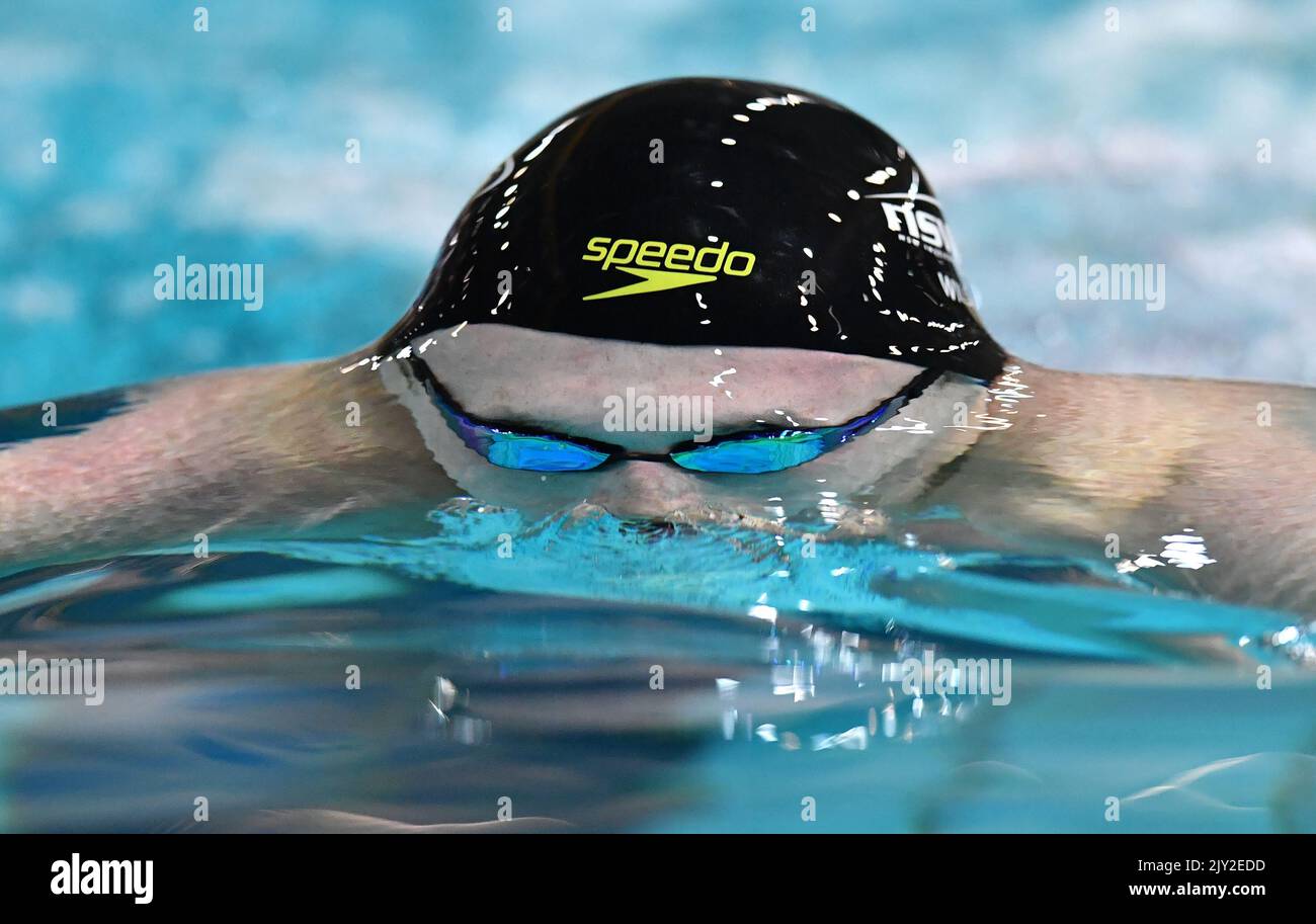 Australian swimmer Matthew Wilson in action during the heats of the Men ...