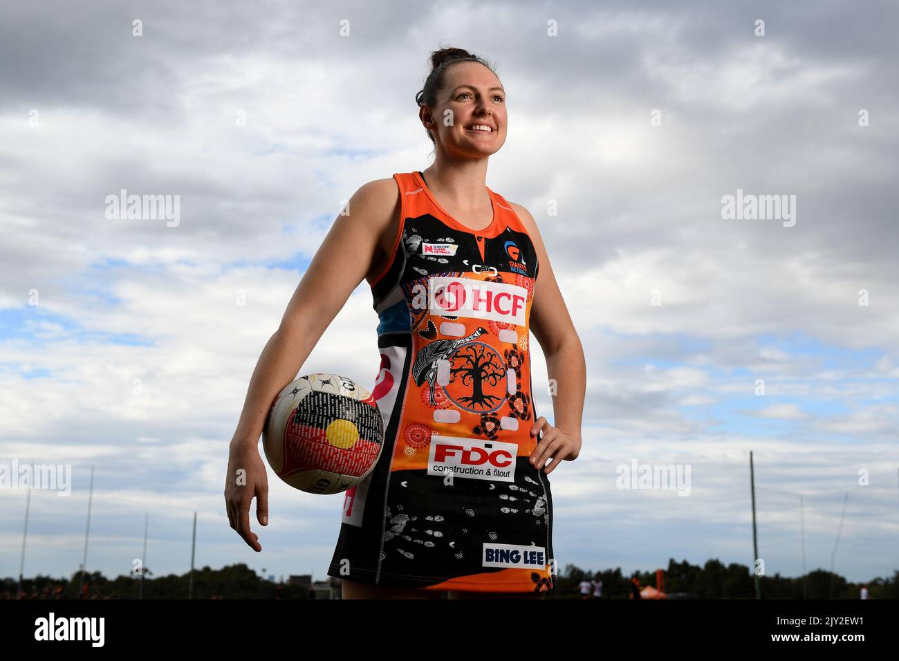 GWS Giants netball player Sam Poolman poses for a photograph in the ...