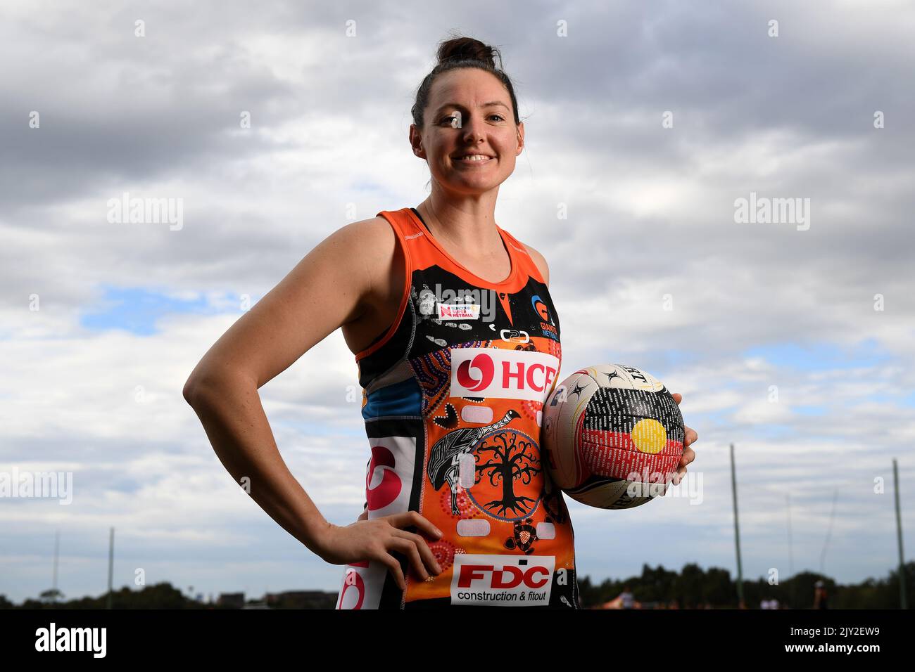 GWS Giants netball player Sam Poolman poses for a photograph in the ...