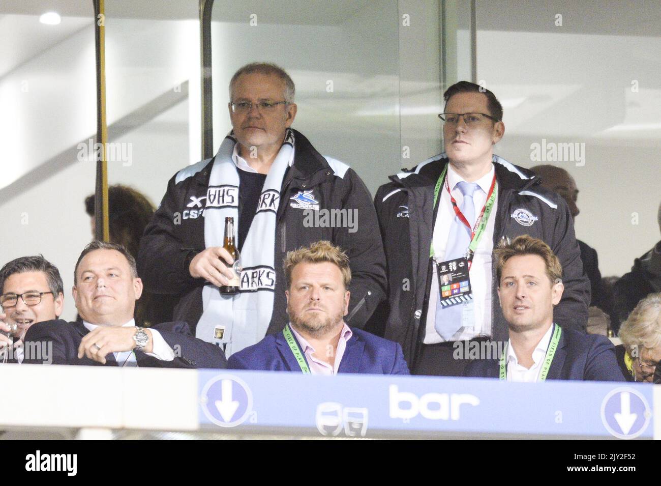 Scott Morrison in the crowd during the Round 14 NRL match between the ...