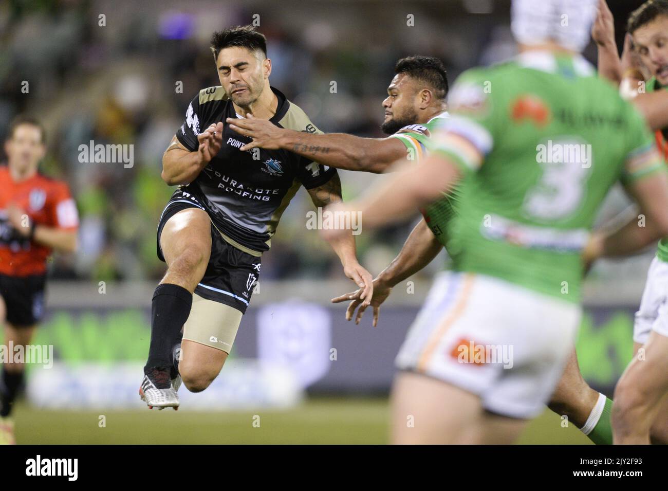 Shaun Johnson of the Sharks during the Round 14 NRL match between the ...