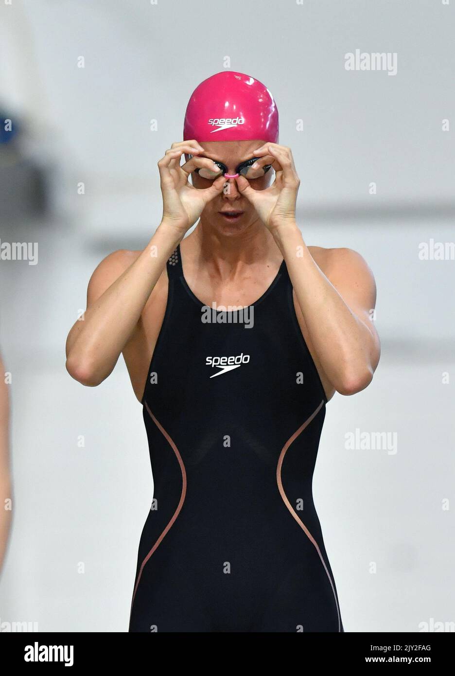Australian swimmer Emma McKeon is seen before the heats of the womens ...