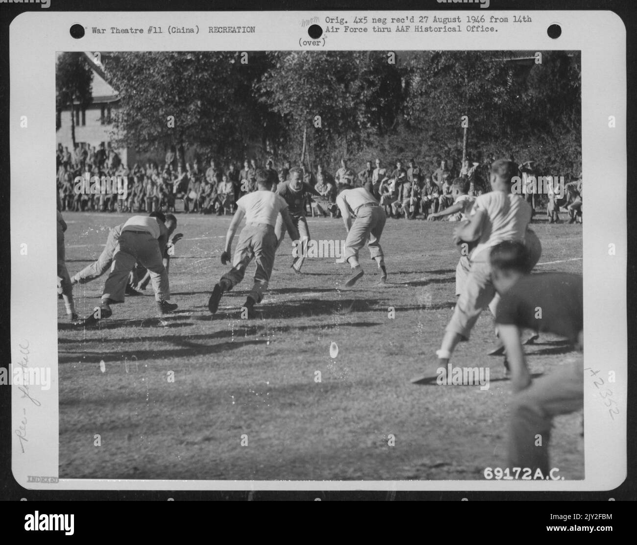Football Teams Of The 14Th Air Force And Ground Forces Engage In A ...