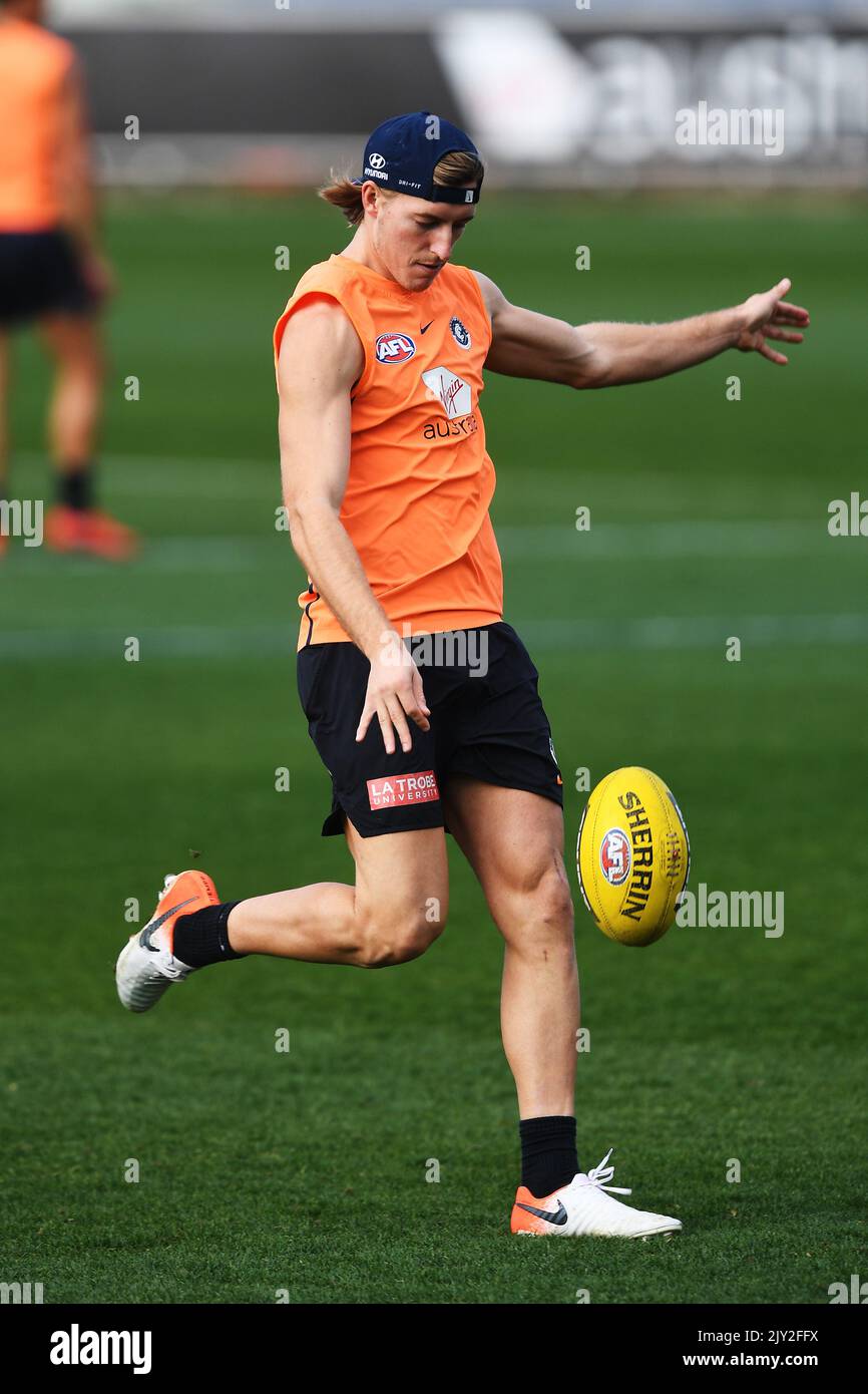 Will Setterfield of the Carlton Blues is seen in action during the ...