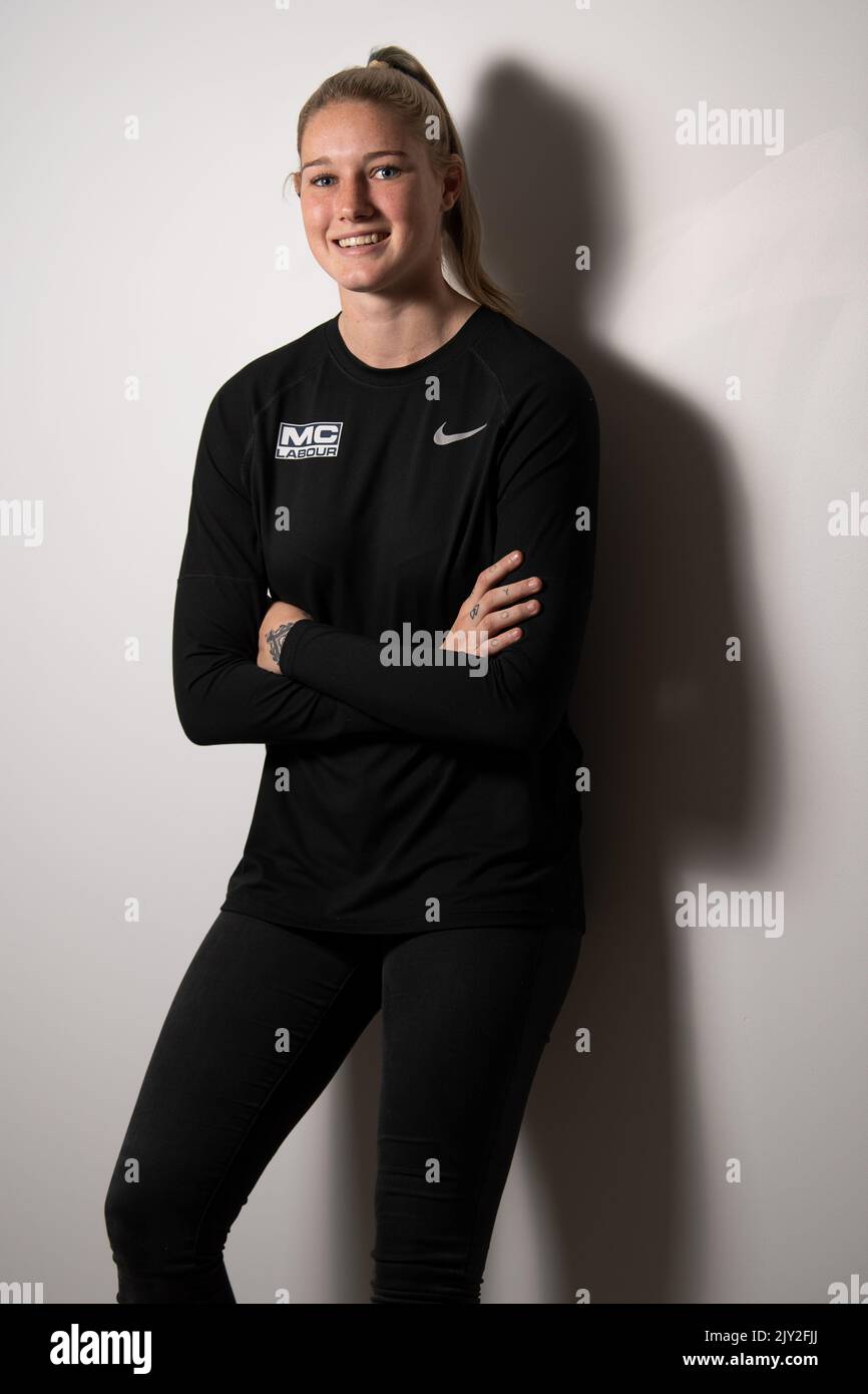 Australian sporting star Tayla Harris poses for a photograph following ...