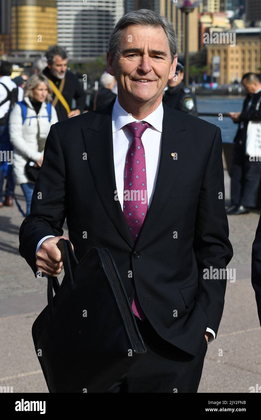 Former Victorian Premier John Brumby arrives for the State Memorial ...