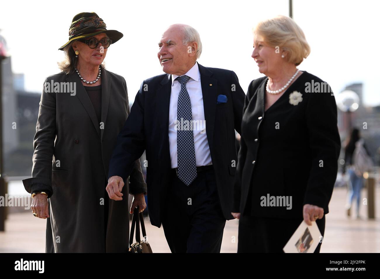 Jill Hickson Wran and former prime minister John Howard along with his ...