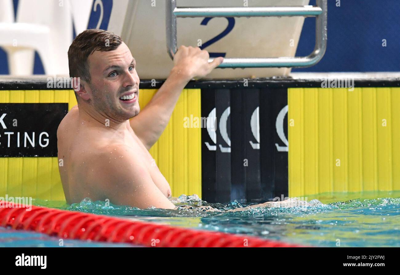 Australian swimmer Kyle Chalmers is seen after winning the final of the ...