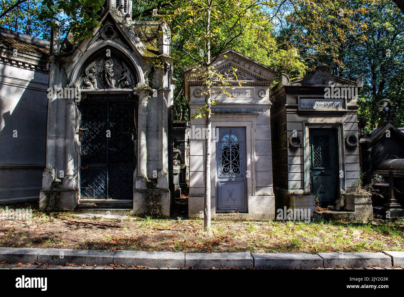 Paris, France - September 05, 2022 The Pere Lachaise cemetery is the ...